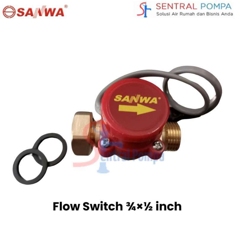 Promo Sanwa Flow Switch 3/4 X 1/2 Inch Otomatis Pompa Booster 3/4 X 1/2 ...