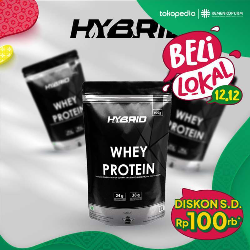 Promo Susu Protein Hybrid Whey Protein 2lbs Halal & Bpom Bulk Protein ...