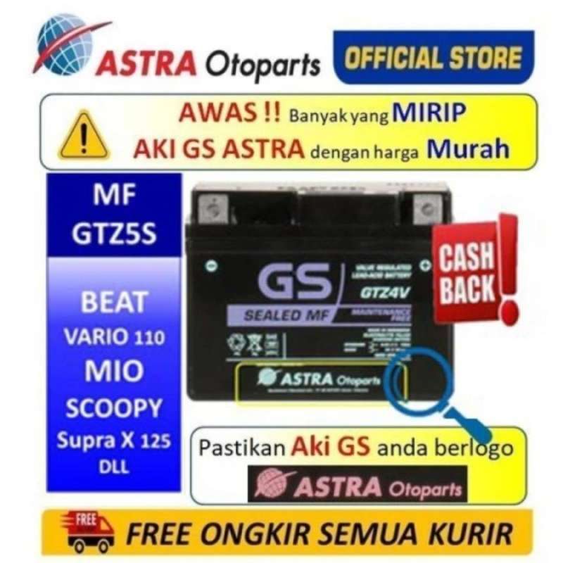 Promo Aki Motor Supra X 125 Karisma Blade Cs1 Kirana Revo Gs Astra Gtz4v Ori Diskon 23% Di ...