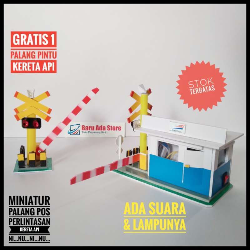 Jual Miniatur Perlintasan Palang Pintu Kereta Api Suara Dan Lampu Di ...