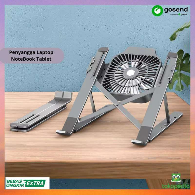 Promo 100% Produk Ori Penyangga Laptop Notebook Stand Lipat Aluminium ...