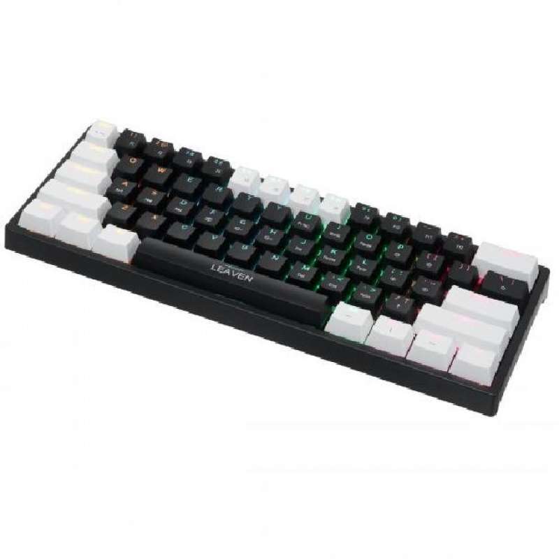 Jual Leaven K620 Mechanical Keyboard 60% - Blue Switch Putih Di Seller ...