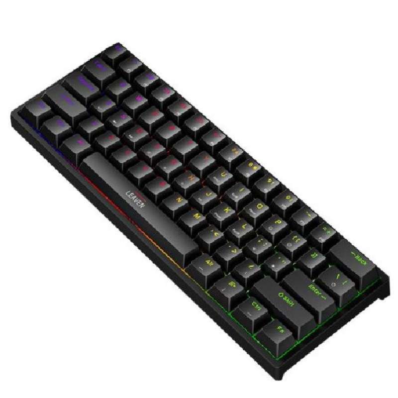 Jual Leaven K620 Mechanical Keyboard 60% - Hitam Blue Switch Di Seller ...