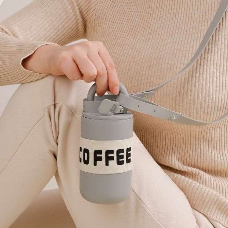 Jual Tumbler Coffee Longstrap 460ml Stainless Steel Sus 304 / Tumbler ...