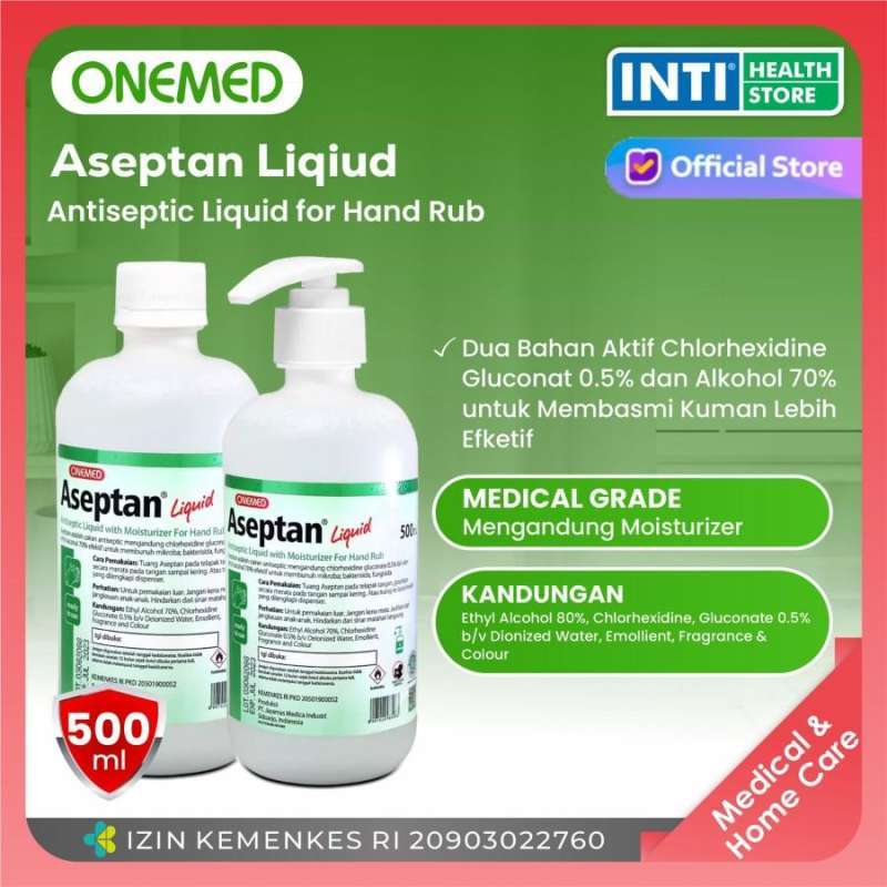 Jual Onemed | Aseptan Liquid 500 Ml Pump & Refill (paket) Di Seller ...