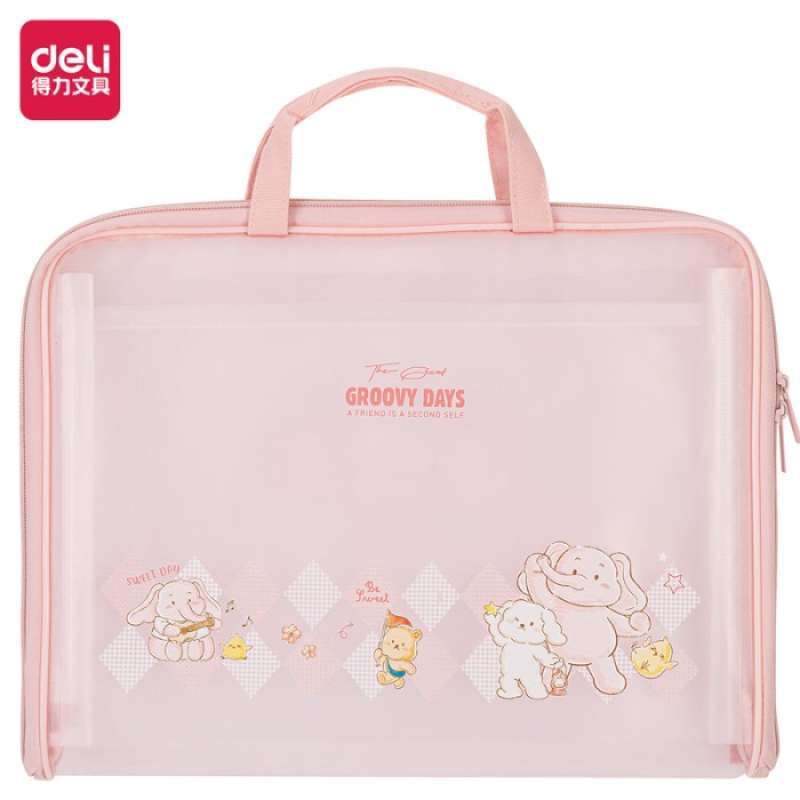 Jual Deli Document Bag Tas Folder Kartun Transparan Dengan 7 Pembagi ...