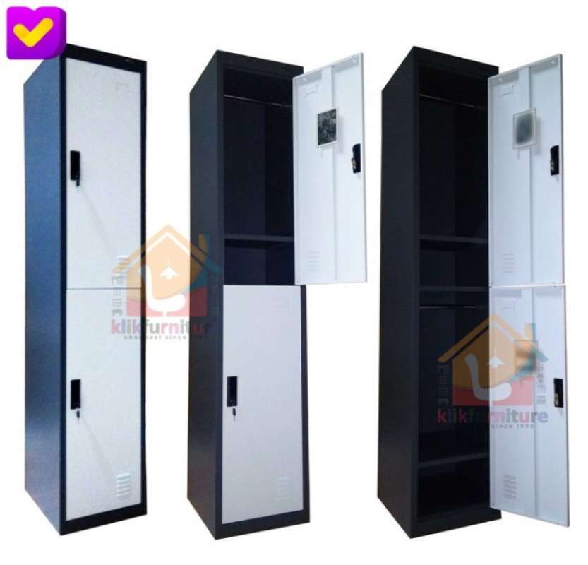 Jual Loker Full Besi Locker Besi 2 Pintu + Gantungan Pakaian Baju Lk002 ...