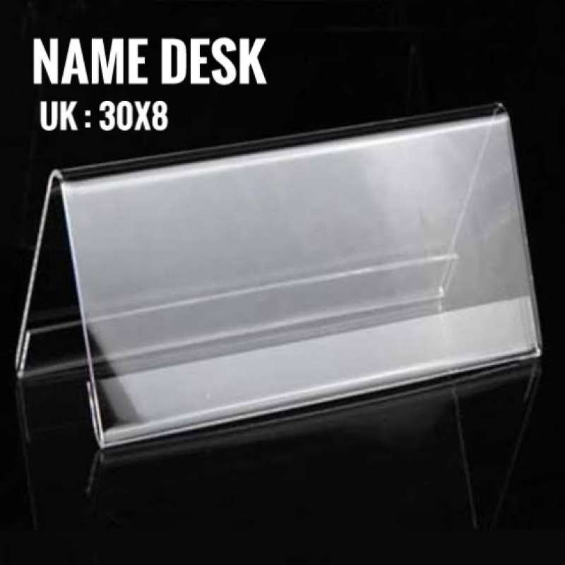 Jual Acrylic Name Desk / Desk Display Name / Papan Nama Akrilik 30x8 Di ...
