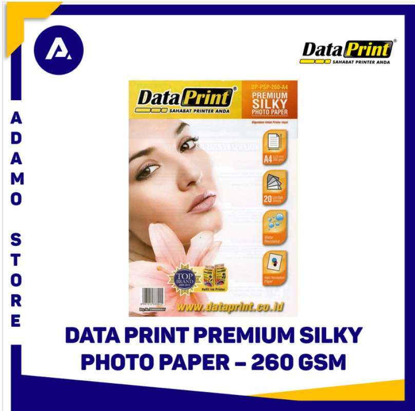 Jual Kertas Foto Data Print Premium Silky Photo Paper A4 260 Gsm Di ...