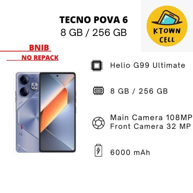 Jual Tecno Pova 6 Nfc 8/256 Gb Garansi Resmi - Plus Gaming Set Di Seller Ktown Cell - Gebang ...