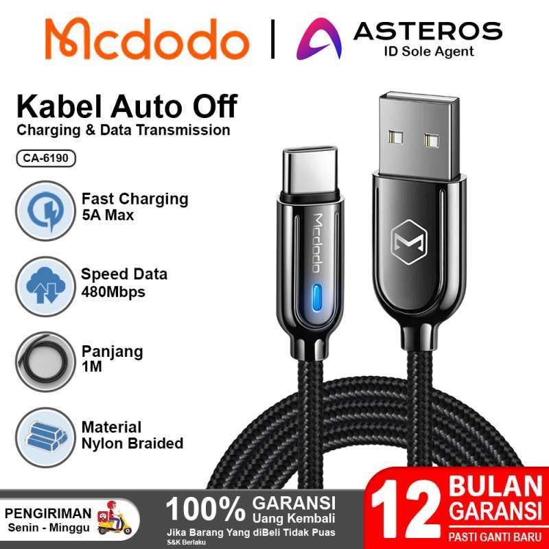 Jual Mcdodo Kabel Data Usb Type C Fast Charging Auto Disconnect 6a Max ...