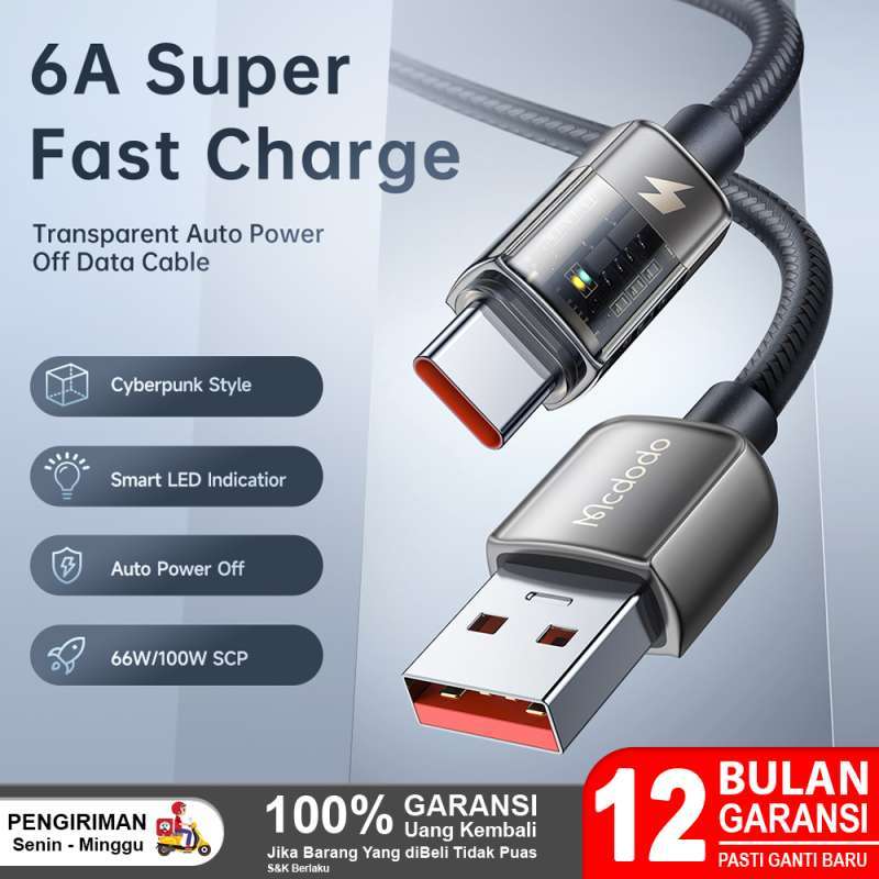 Jual Mcdodo Kabel Data Usb Type C Fast Charging Auto Disconnect 6a Max ...