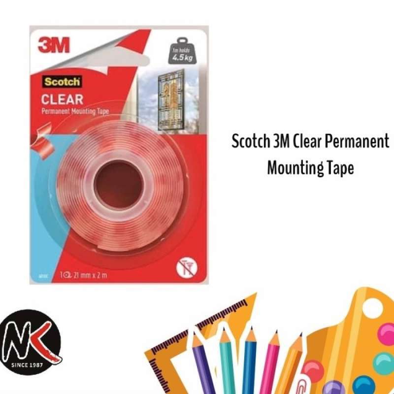 Jual 3m Double Tape Scotch Permanent Tape Mounting Clear Transparan 21x2m Di Seller Tombstone ...