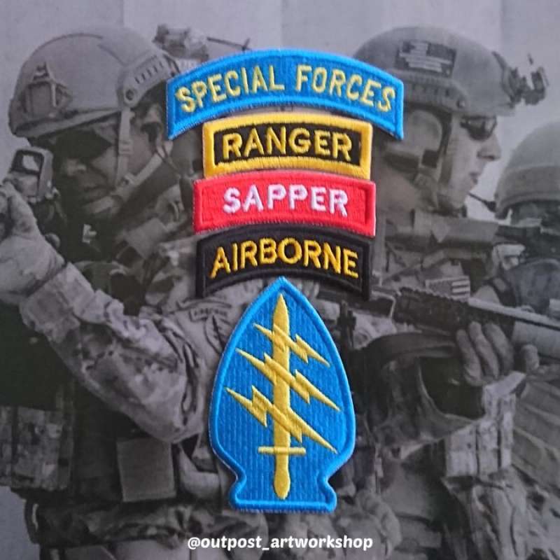 Jual Patch Us Army Special Force Tab Airborne Sapper Ranger Special Forces Di Seller Tombstone ...