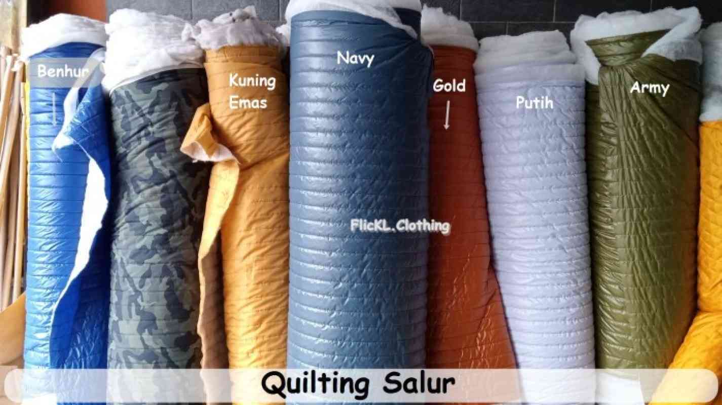 Jual Bahan Kain Quilting Salur Parasut Dakron Vertikal Parasut Quilting ...