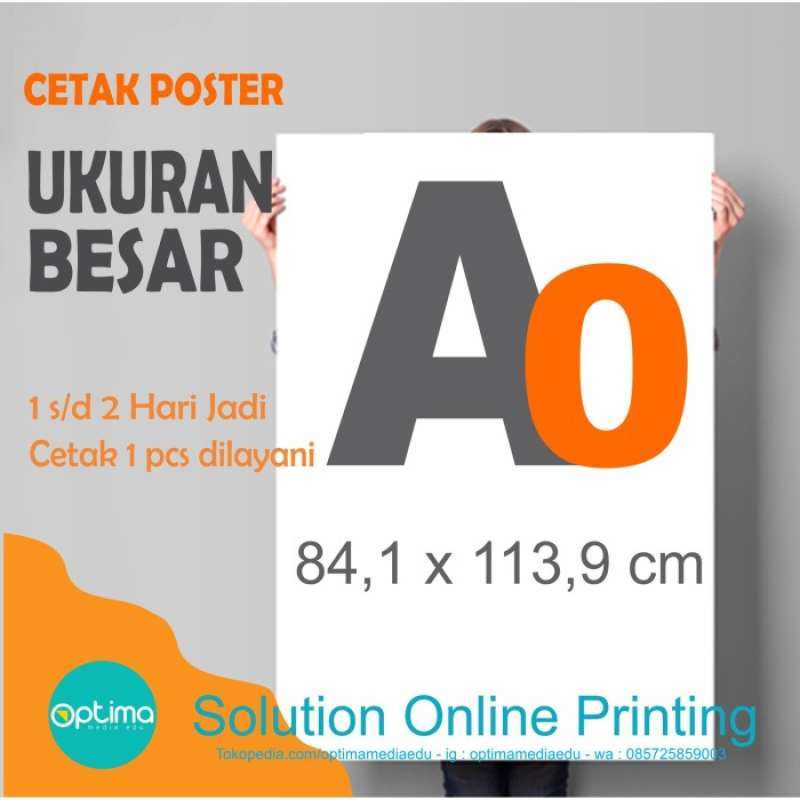 Jual Cetak Poster Ukuran Besar / Cetak Poster Ukuran A0 Paling Murah Di ...