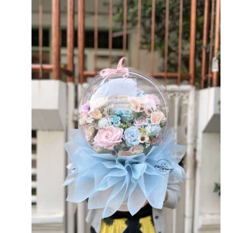 Jual Magical Bloom Box - Bunga Di Dalam Balon Buket Balon / Balon Box ...
