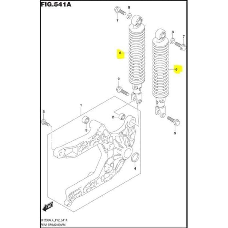 Promo Absorber Assy,rear Shock / Shockbreker Belakang Suzuki Burgman ...