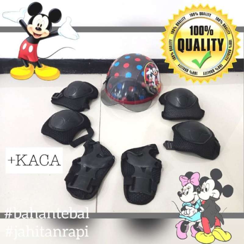 Jual Set Deker Dan Helm Anak Karakter Plus Kaca - Ca.america-biru Di ...