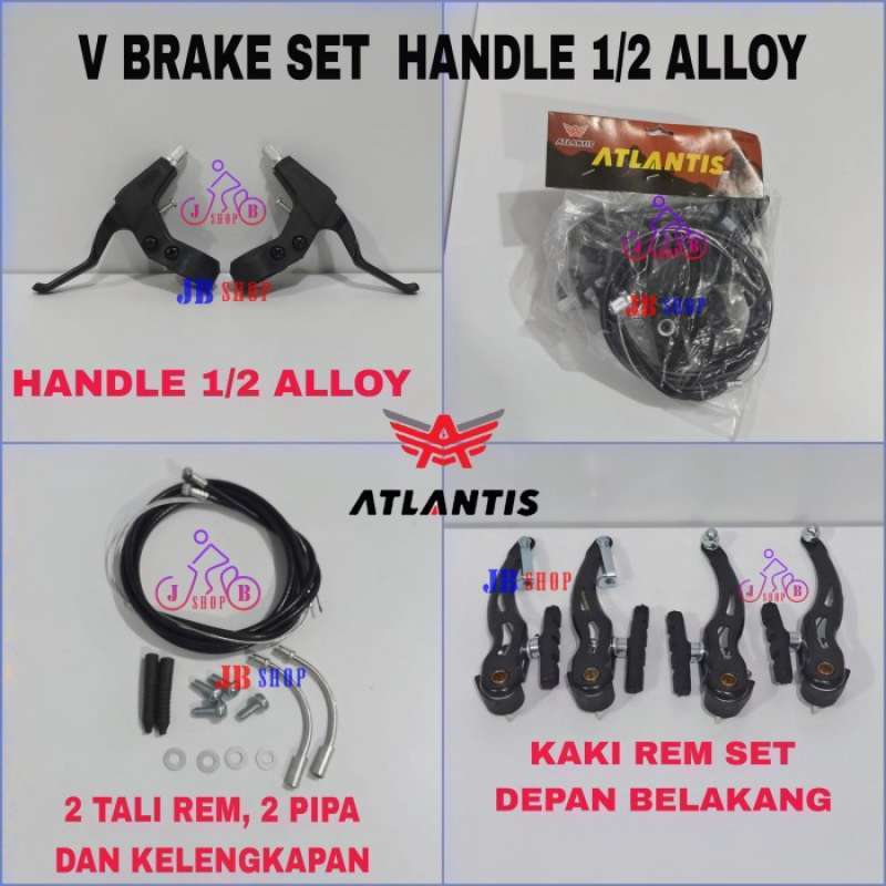 Jual Rem V Brake Set Komplit Handle Alloy Sepeda Mtb Bmx Lipat Tebal ...