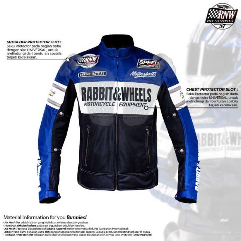 Jual Rabbit And Wheels Combo Motorsport Jacket (free Protector) - Jaket ...