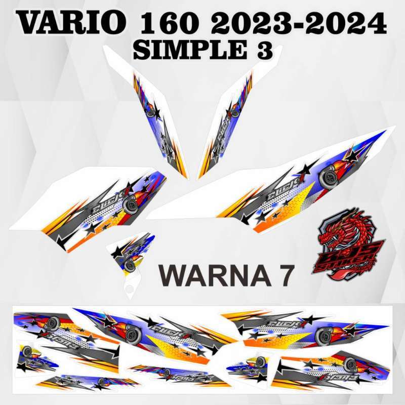 Promo Stiker Striping Vario 160 New 2023-2024 Simple 3- Stiker Decal ...