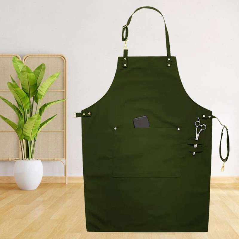 Jual Monolog Drill Kitchen Celemek Apron Untuk Wanita Pria Kerja ...