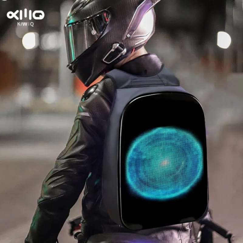 Jual Tas Led Kwq Mirror Original Tas Animasi Helm Cangkang Sepeda Motor ...