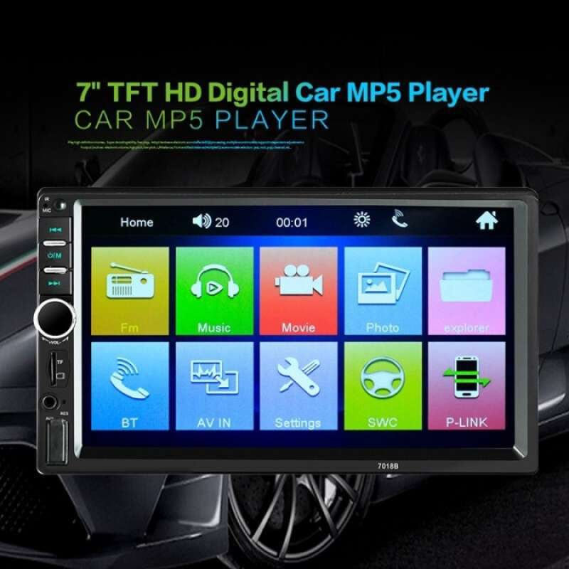 Jual Head Unit Double Din Mp5 7 Inch Mirrorlink 7018b Audio Mobil ...