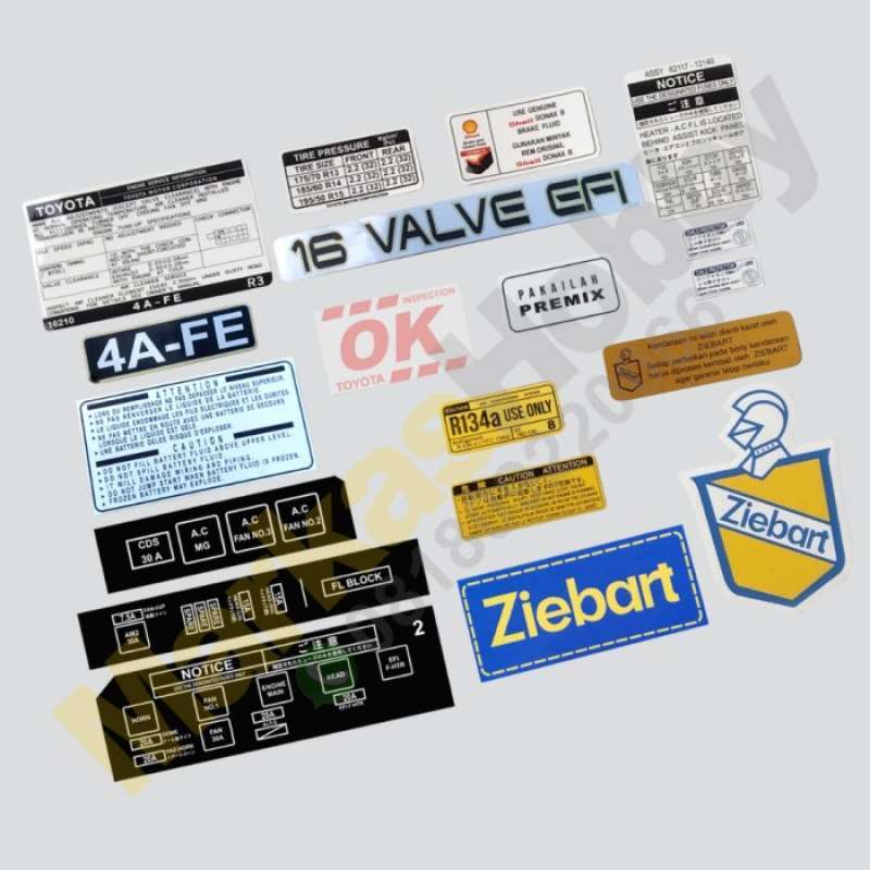 Jual Sticker Toyota Corolla Great Manual Automatic Warning Set Di ...