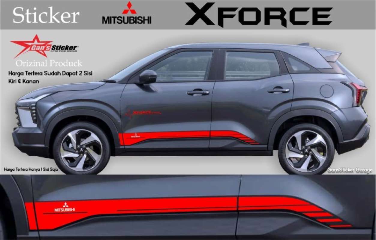 Jual Sticker Mitsubishi Xforce 2023 2024 - Merah Di Seller Suzuka ...