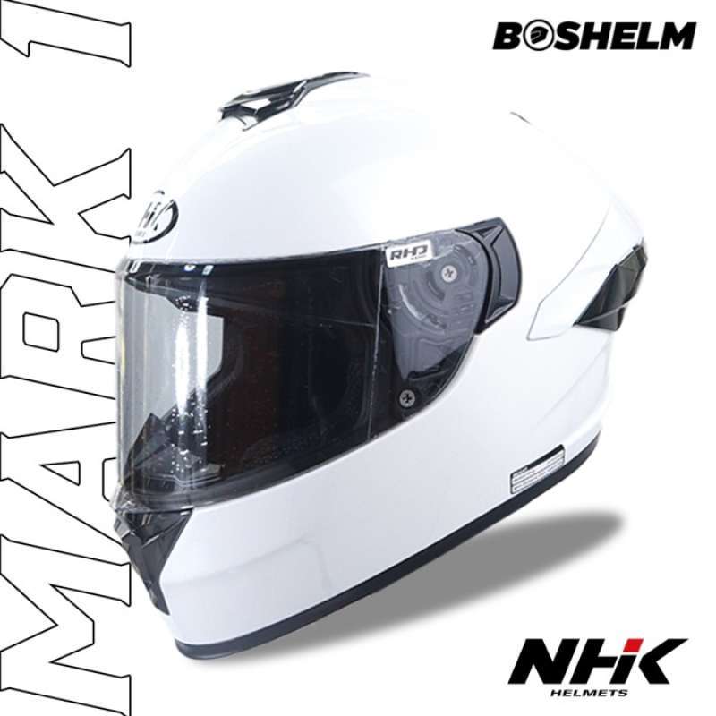 Jual Helm Nhk Mark 1 Elite Solid Helm Full Face Sni - M Hitam Glossy Di ...