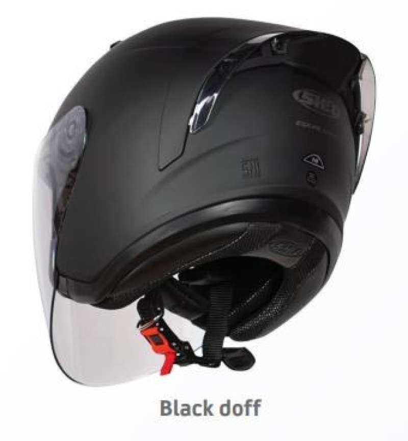 Jual Helm Shel Equalizer Solid Half Face Helmet - Black Doff L Di ...