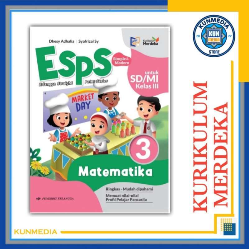 Promo Buku Esps Matematika Kelas 3 Sd/mi Kurikulum Merdeka Erlangga Diskon 23% Di Seller ...