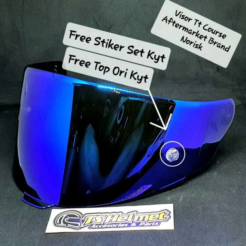 Jual Visor Ttc Tt Course Aftermarket Norisk Red Gold Blue Silver - Gold ...