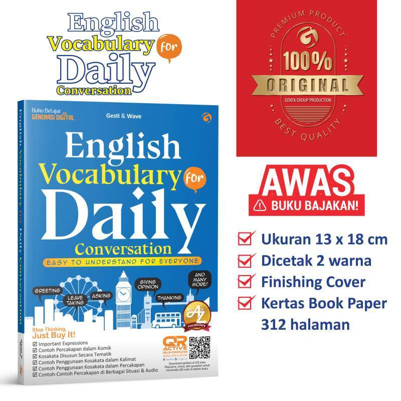Promo English Vocabulary For Daily Conversation - Genta Group Diskon 11 ...