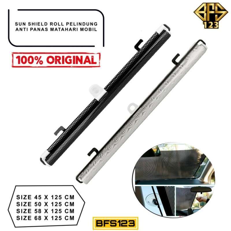 Jual Sun Shield Roll Pelindung Anti Panas Matahari Mobil - Silver 45* ...