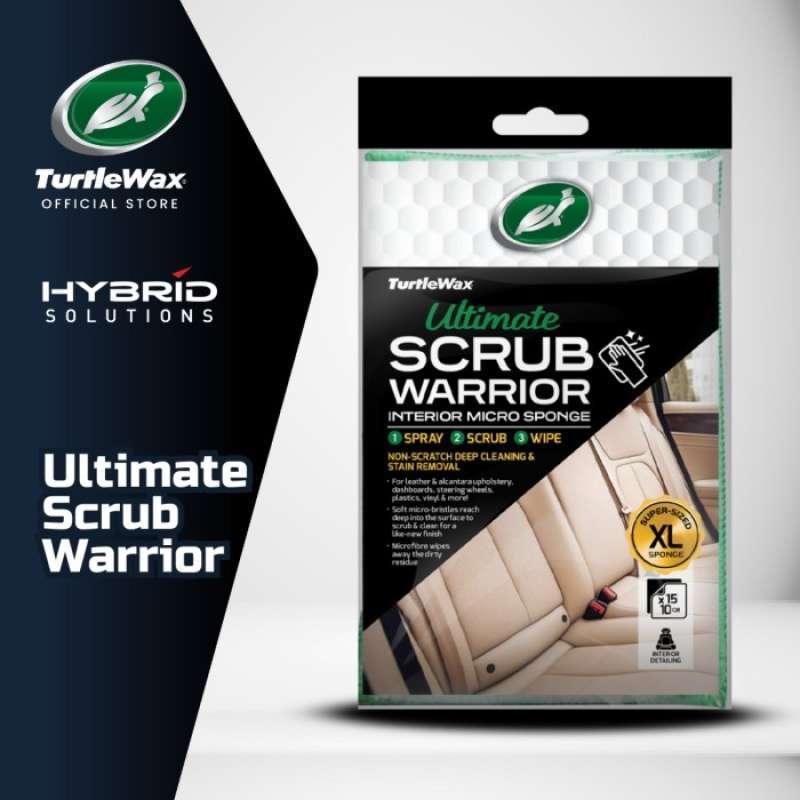 Jual Turtle Wax Ultimate Scrub Warrior Interior Micro Sponge Kain Lap ...