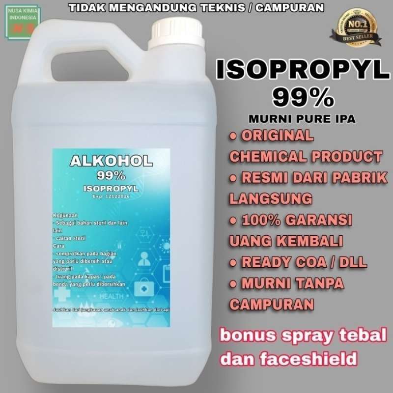Promo Alkohol Isopropyl 99% 5 Liter / Isopropyl 99% / Ipa 5 Liter ...