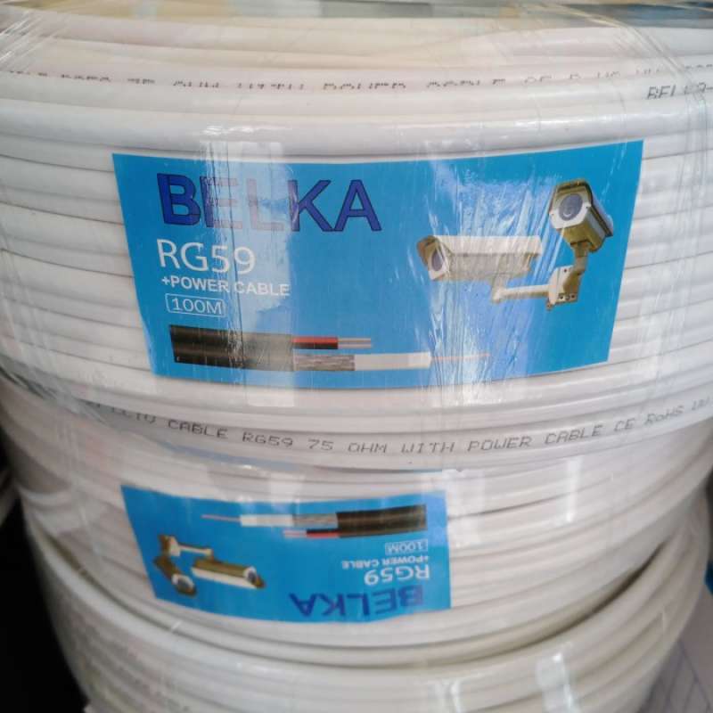 Jual Kabel Rg59+ Power Belka Putih 100m 2 Jalur - 300m Di Seller ...