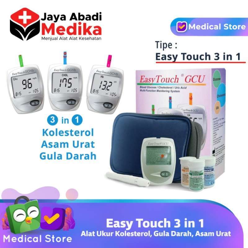 Promo Easy Touch 3 In 1 Alat Cek Gula Darah Kolesterol Asam Urat Diskon ...
