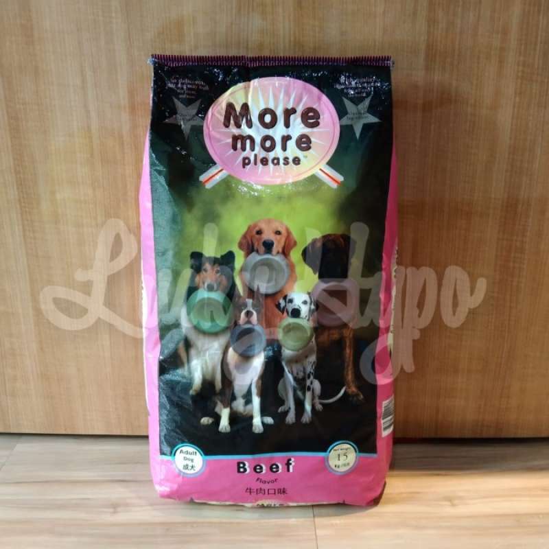 Promo Makanan Anjing/dogfood More More Please Beef 15kg Diskon 23% Di ...