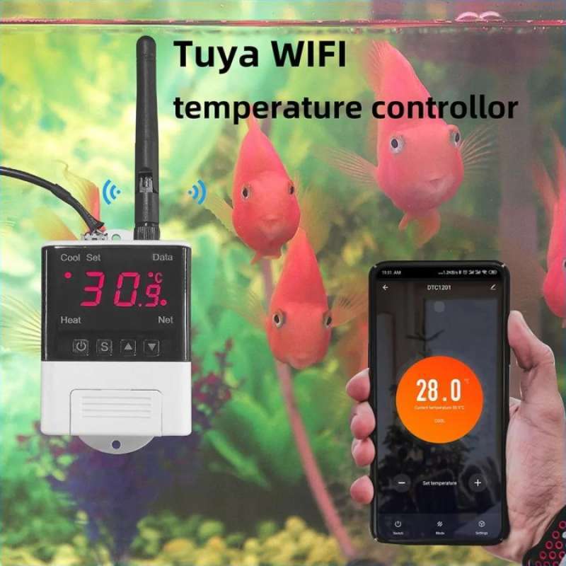 Jual Digital Aquarium Temperature Controler Wifi Thermostat Ntc Sensor ...