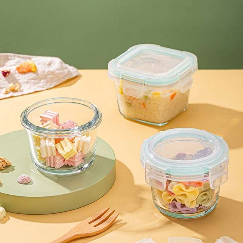 Jual [inno] Small Glass Food Container Toples Kaca Kedap Udara Bumbu ...