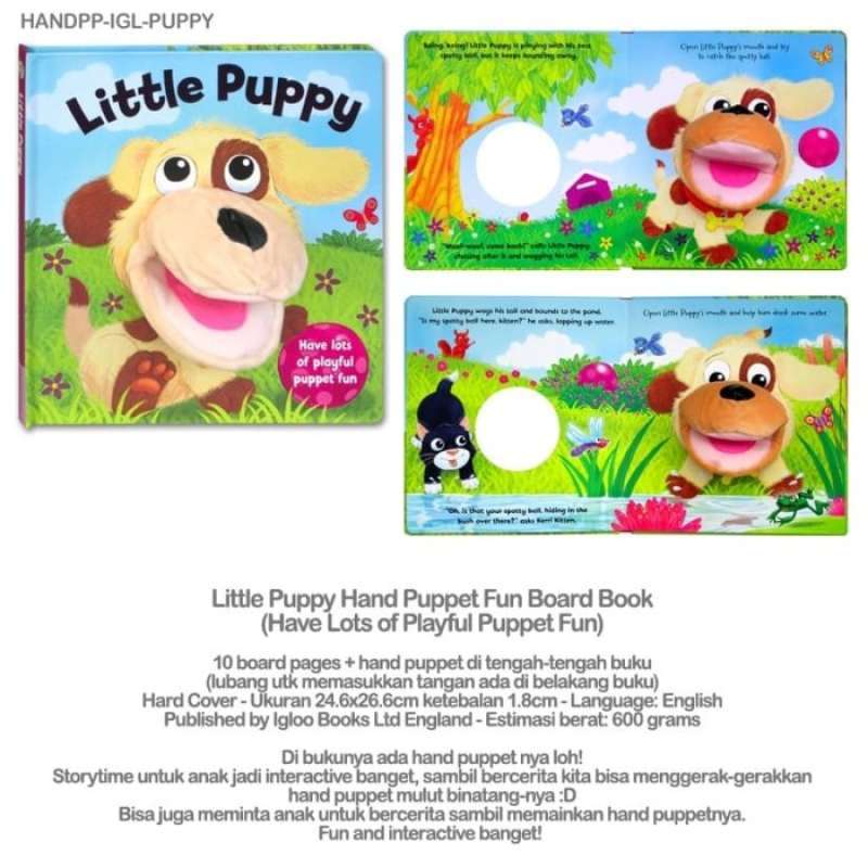 Promo Little Puppy Board Book With Fun Hand Puppet Diskon 23% Di Seller ...