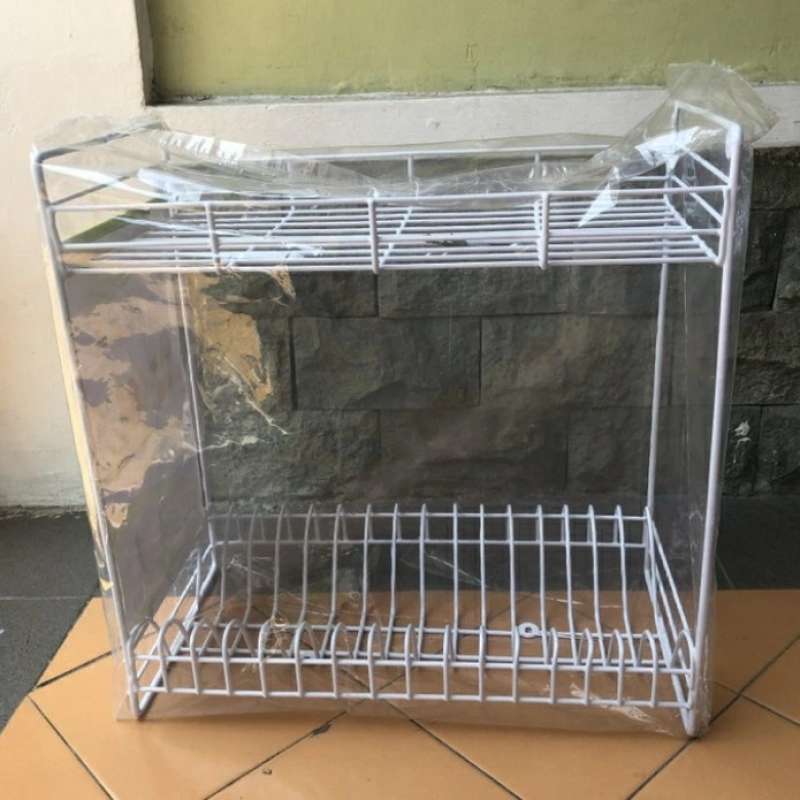 Jual Rak Piring 2 Susun Modeline Minimed/rak Kitchen Set/rak Piring ...