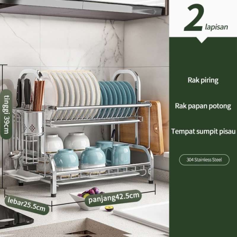 Jual Rak Cuci Piring Stainless Steel Sus 304 Serbaguna Tempat Tatakan ...
