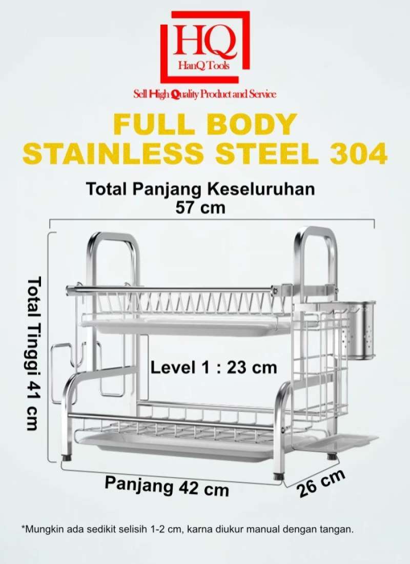 Jual Rak Cuci Piring Stainless Steel Sus 304 Serbaguna Tempat Tatakan ...