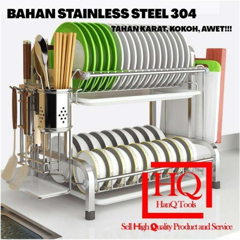 Jual Rak Cuci Piring Stainless Steel Sus 304 Serbaguna Tempat Tatakan ...