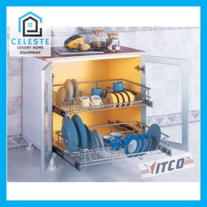 Jual Vitco Bowl & Plate Drawer Pull Out 60 Cm / Rak Mangkuk & Piring ...